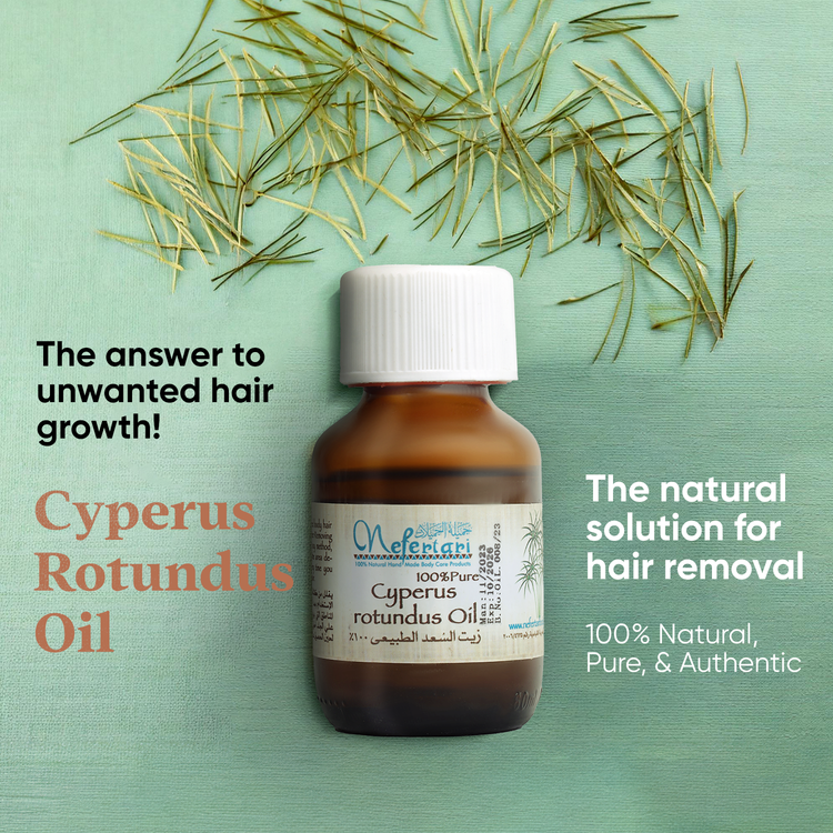 Natural Hair Removal Oil (Cyperus Rotundus) – Nefertari Organics